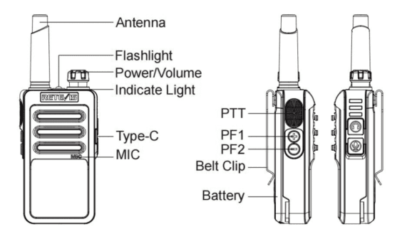 Fast Charging FRS Walkie Talkie